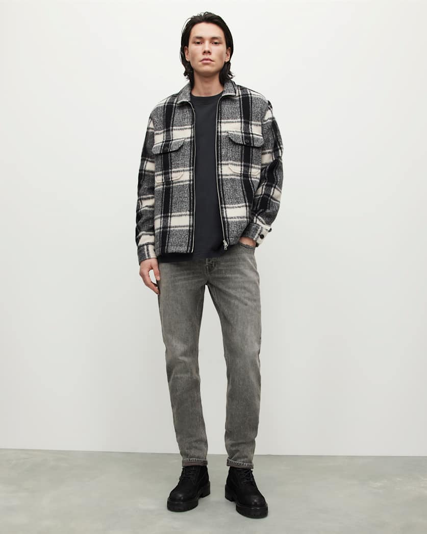 Rex Slim Fit Soft Stretch Denim Jeans HEAVY WASHED BLACK | ALLSAINTS